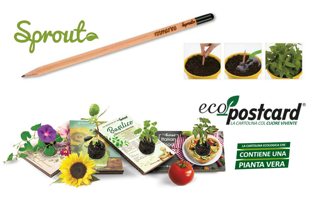 Gadget ecologici a confronto: matita Sprout® e cartolina Eco-Postcard ...